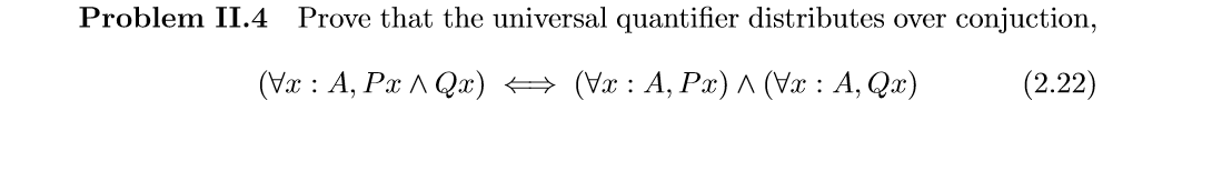 Solved Problem II.4 Prove that the universal quantifier | Chegg.com