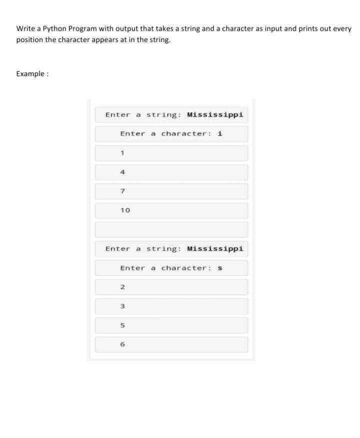 Solved Write A Python Program With Output That Takes A 4518