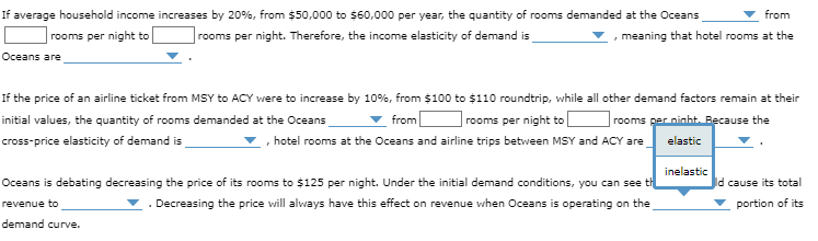 Solved 20. Application: Elasticity and hotel rooms The | Chegg.com