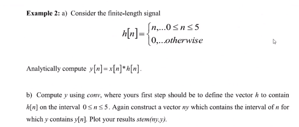 Solved Example 1: a) Consider the finite-length signal | Chegg.com