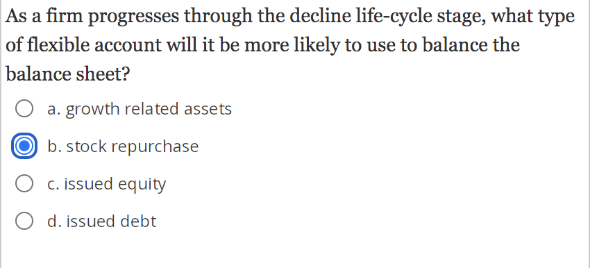 Solved As a firm progresses through the decline life-cycle | Chegg.com