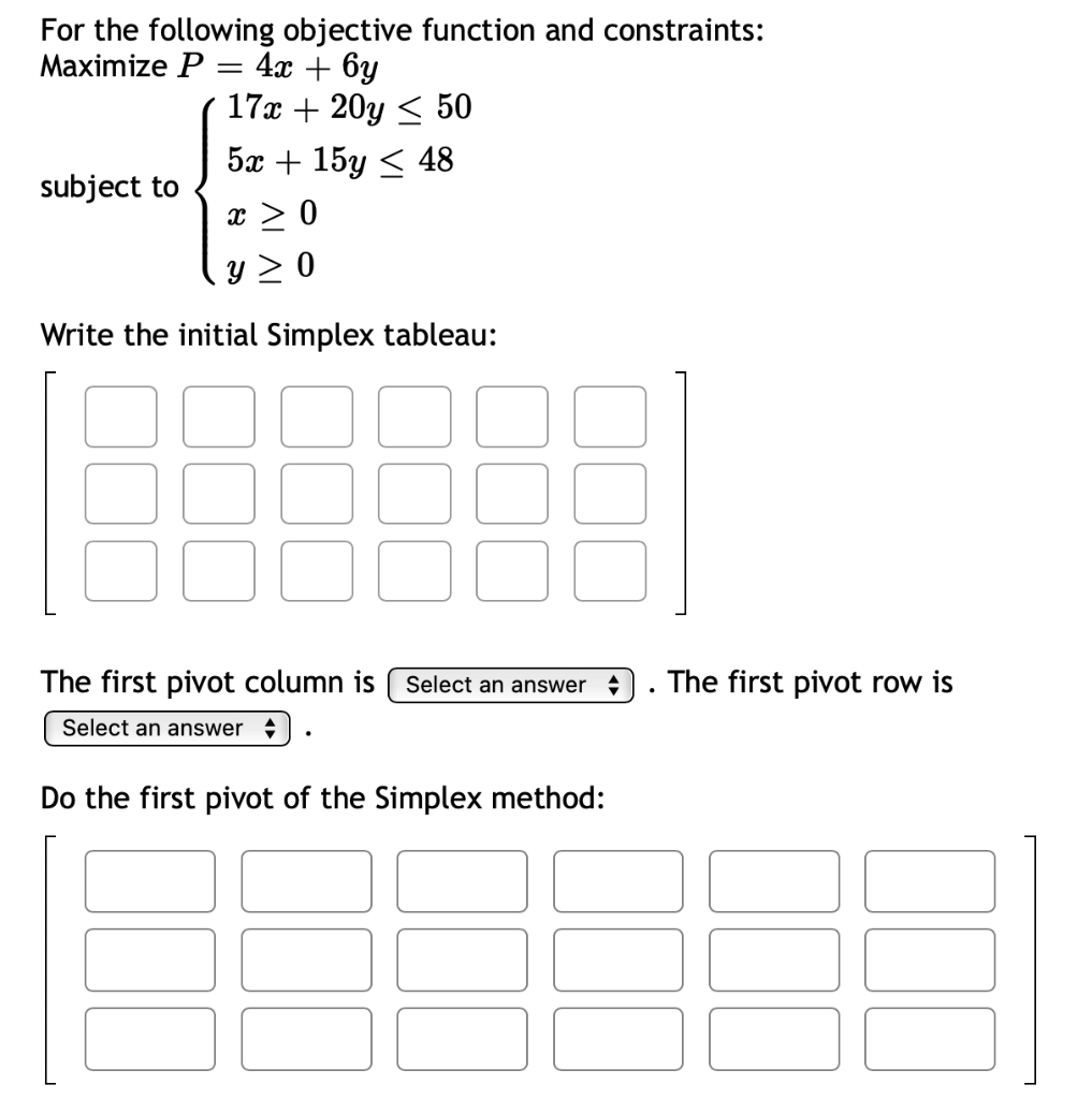 Solved For the following objective function and constraints: | Chegg.com