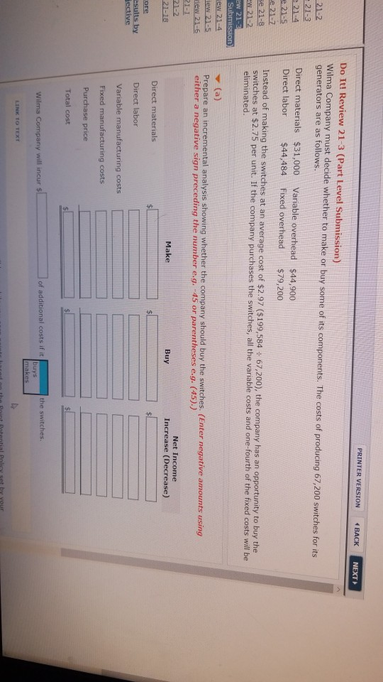 Solved Do It! Review 21-3 (Part Level Submission) Wilma | Chegg.com