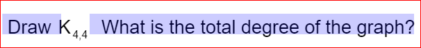Solved Draw K44 What is the total degree of the graph? | Chegg.com