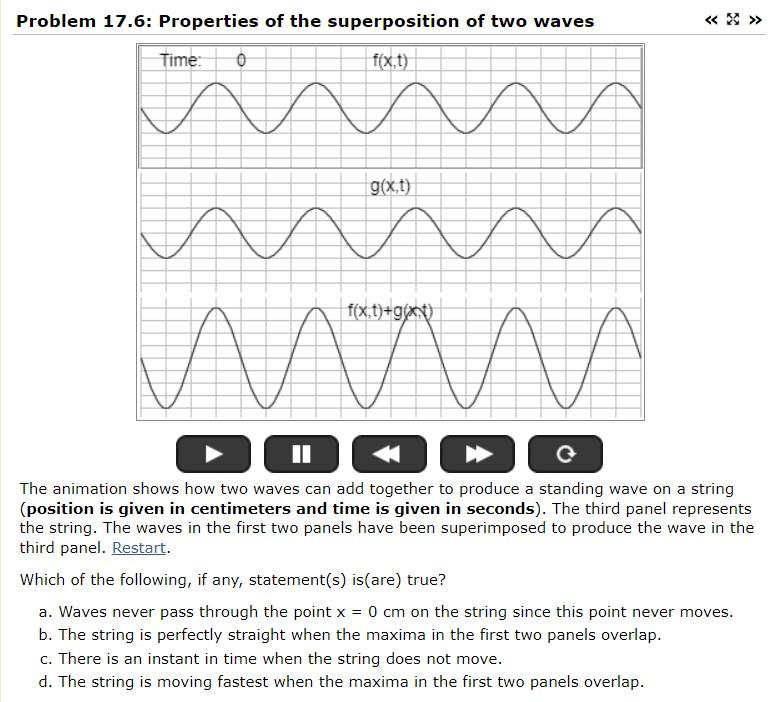 Solved Problem 17 6 Properties Of The Superposition Of Two