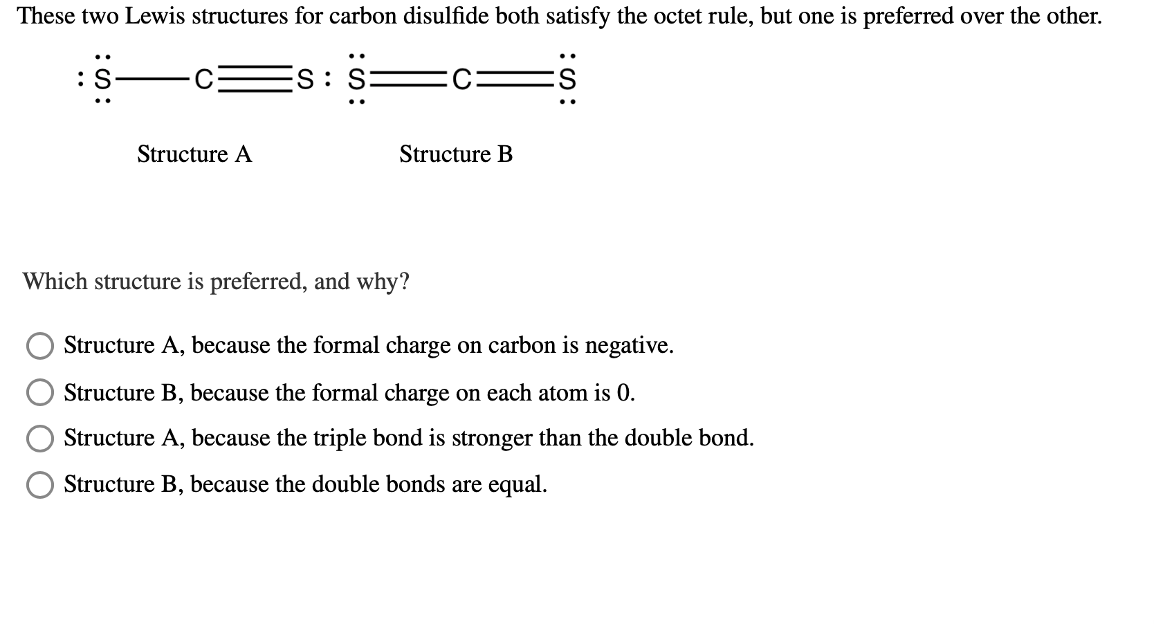 Carbon Disulfide Lewis Structure