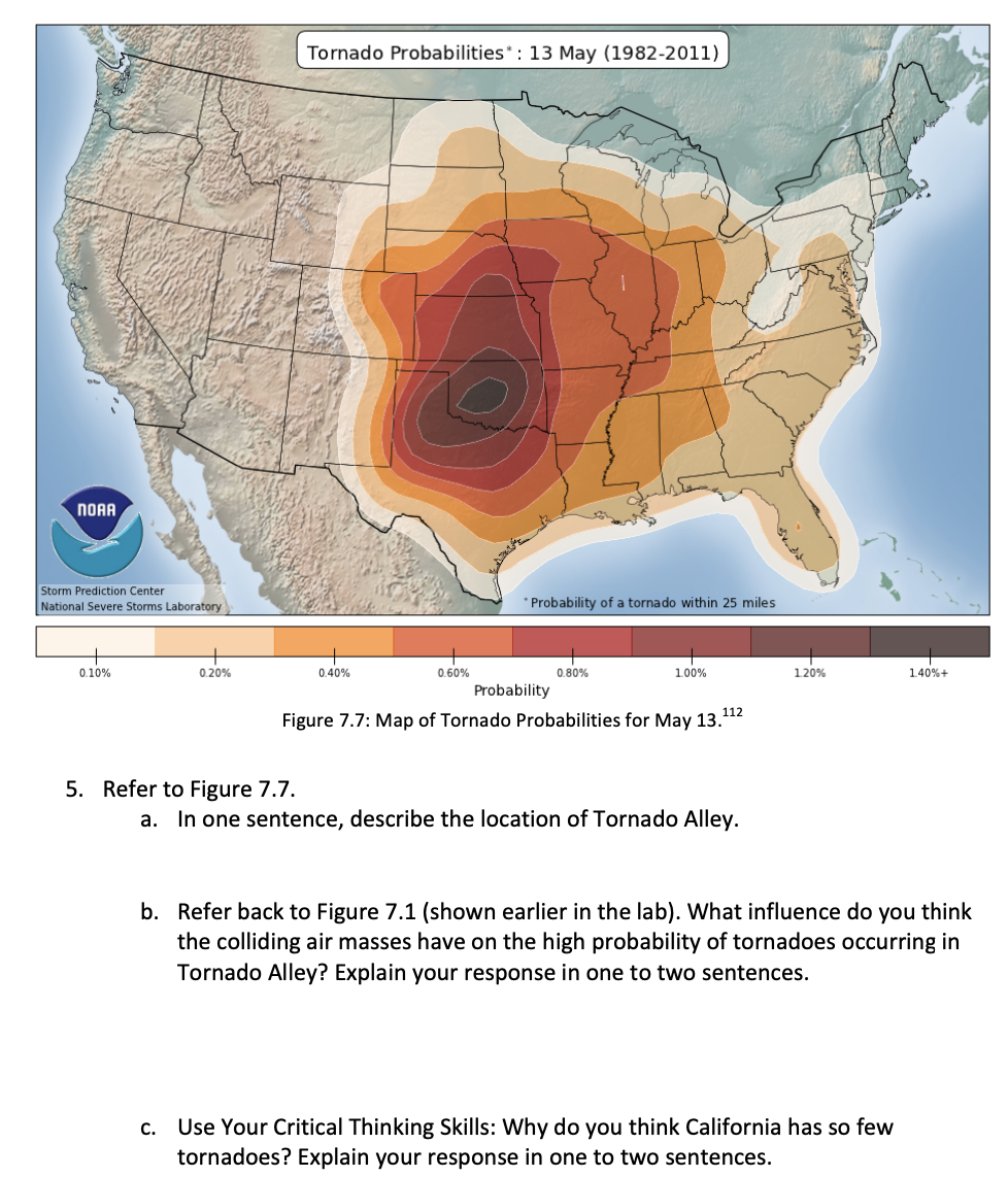 Solved Tornado Probabilities* : 13 May (1982-2011) NOAA | Chegg.com