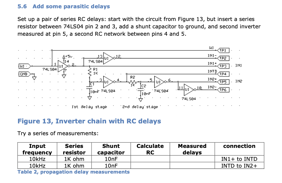 5.6 Add some parasitic delays Set up a pair of series | Chegg.com