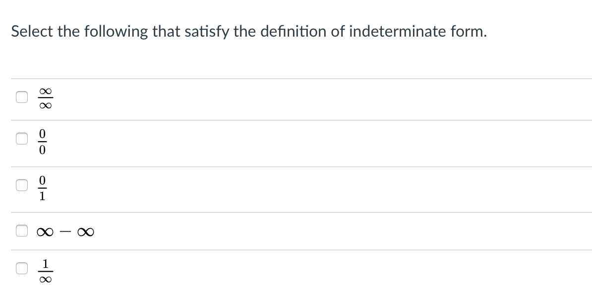 Solved Select the following that satisfy the definition of | Chegg.com