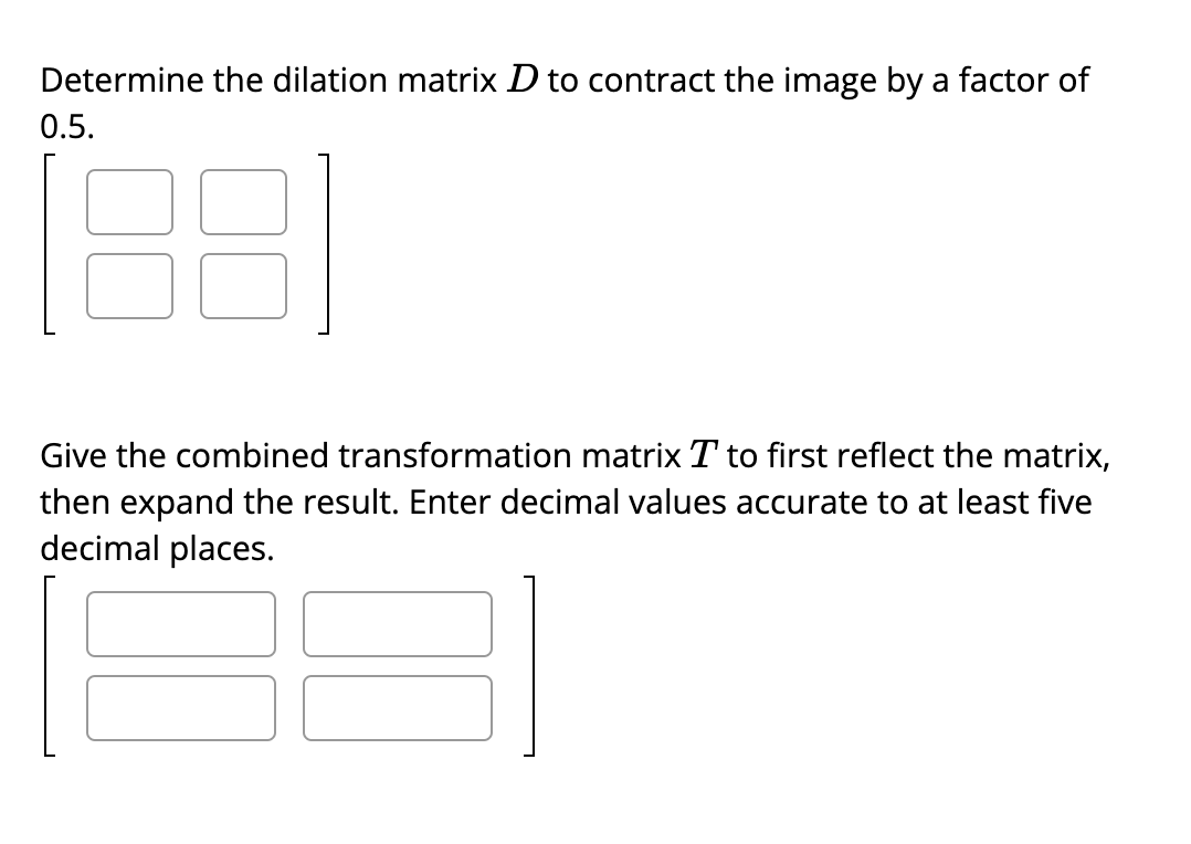 Solved Create a data matrix that corresponds to a picture of | Chegg.com