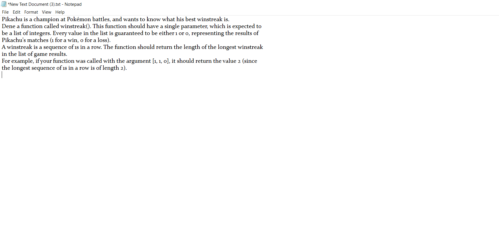 Solved *New Text Document (3).txt - Notepad File Edit Format | Chegg.com