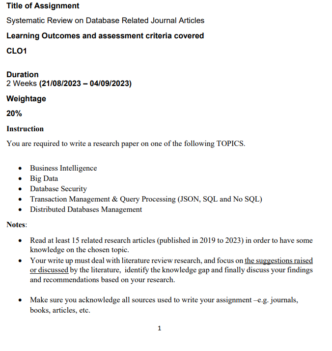 Solved Your research paper must comprise of: • Title • | Chegg.com