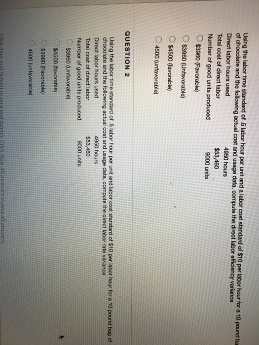 Solved Using the labor time standard of 5 labor hour per | Chegg.com
