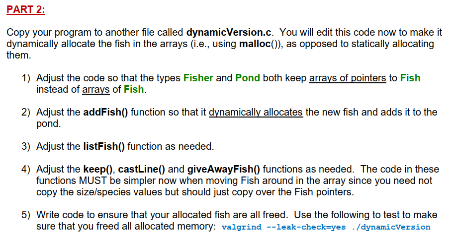 PART 2: Copy your program to another file called | Chegg.com