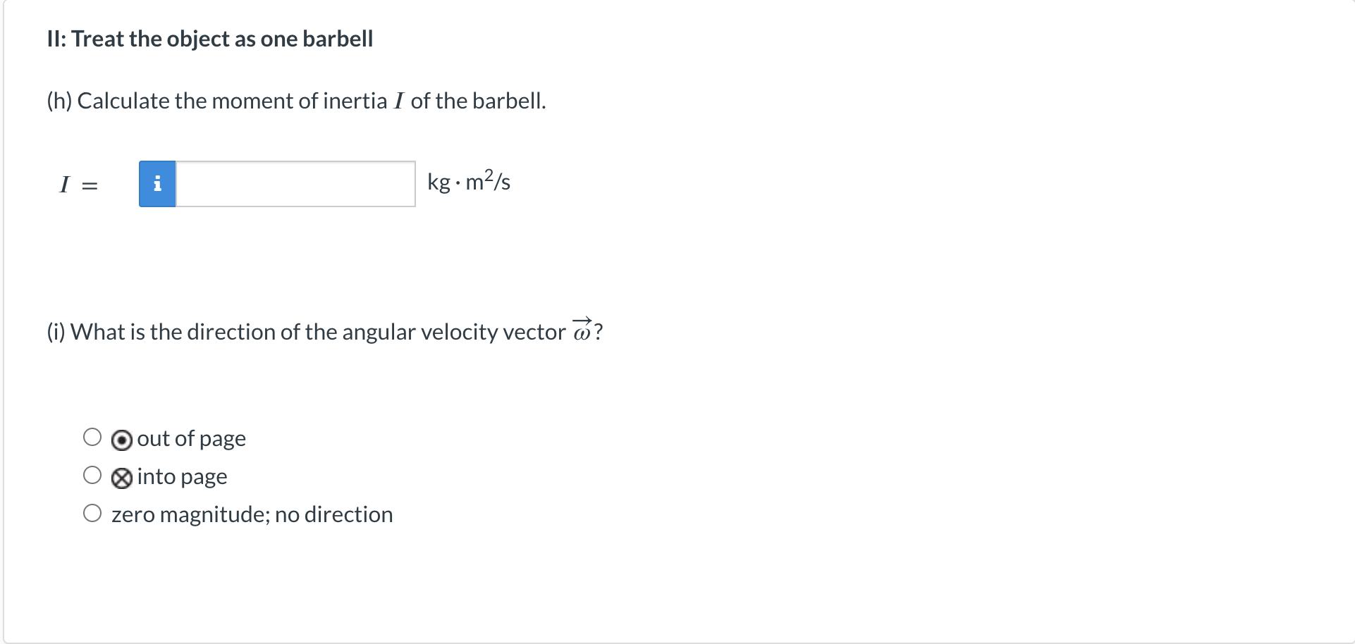 Solved A barbell spins around a pivot at its center at A. | Chegg.com