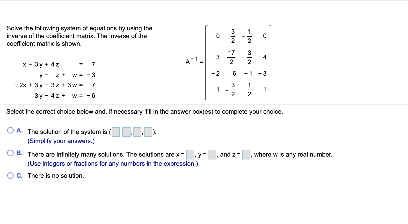 Solved 3 Solve the following system of equations by using | Chegg.com
