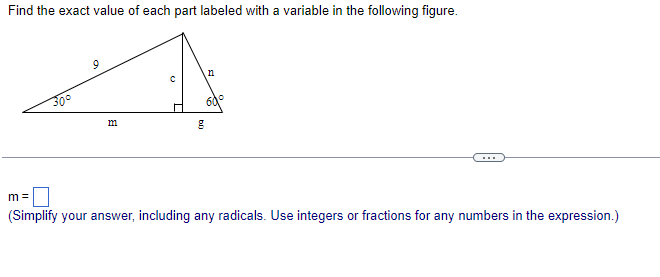 Solved Find the exact value of each part labeled with a | Chegg.com