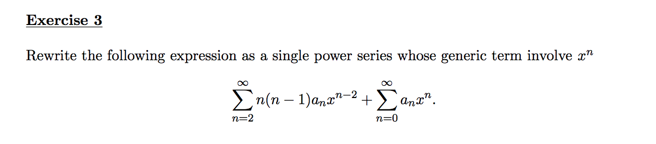 Solved Exercise 3 Rewrite The Following Expression As A