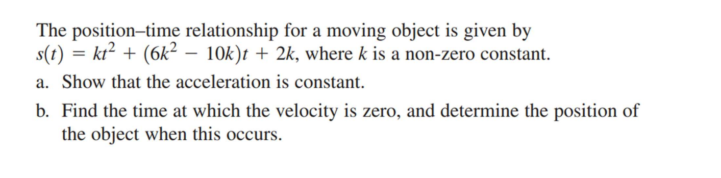 Solved The position-time relationship for a moving object is | Chegg.com
