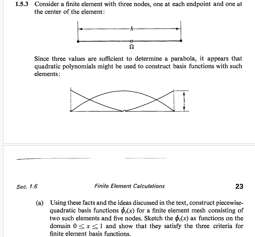 .3 Consider a finite element with three nodes, one at | Chegg.com
