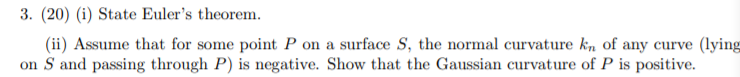 Solved 3. (20) (i) State Euler's theorem. (ii) Assume that | Chegg.com