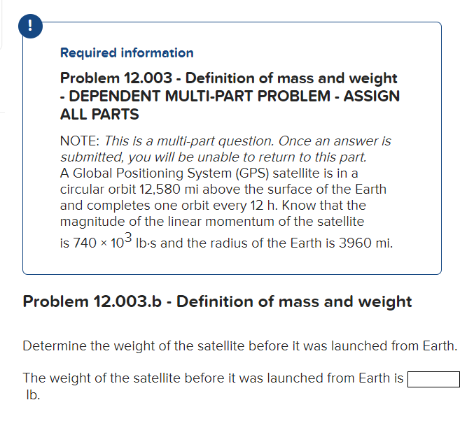 Solved Required information Problem 12.003 - Definition of | Chegg.com
