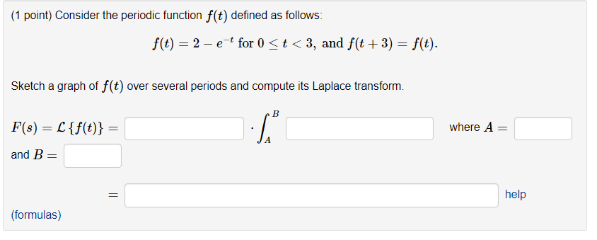 Solved Consider the periodic function f(t)f(t) defined | Chegg.com