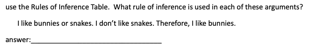 Solved use the Rules of Inference Table. What rule of | Chegg.com