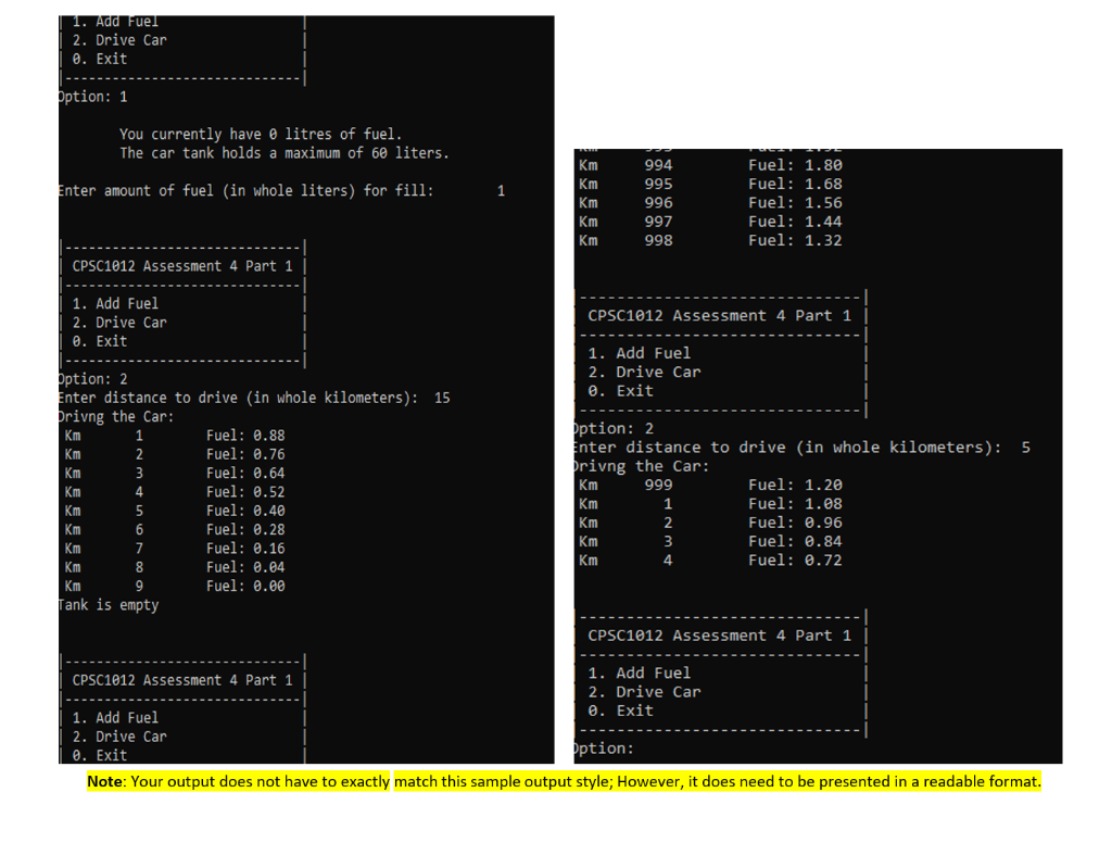 Solved In C Sharp, Car Instrument Simulator Objects: Read | Chegg.com