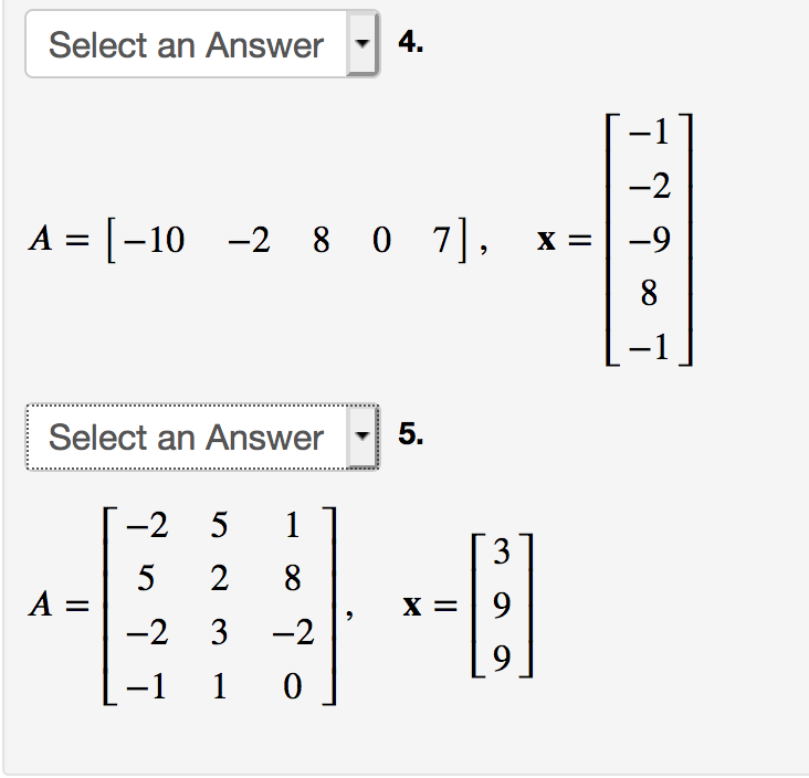 Solved (3 points) Determine whether the product Ax is | Chegg.com
