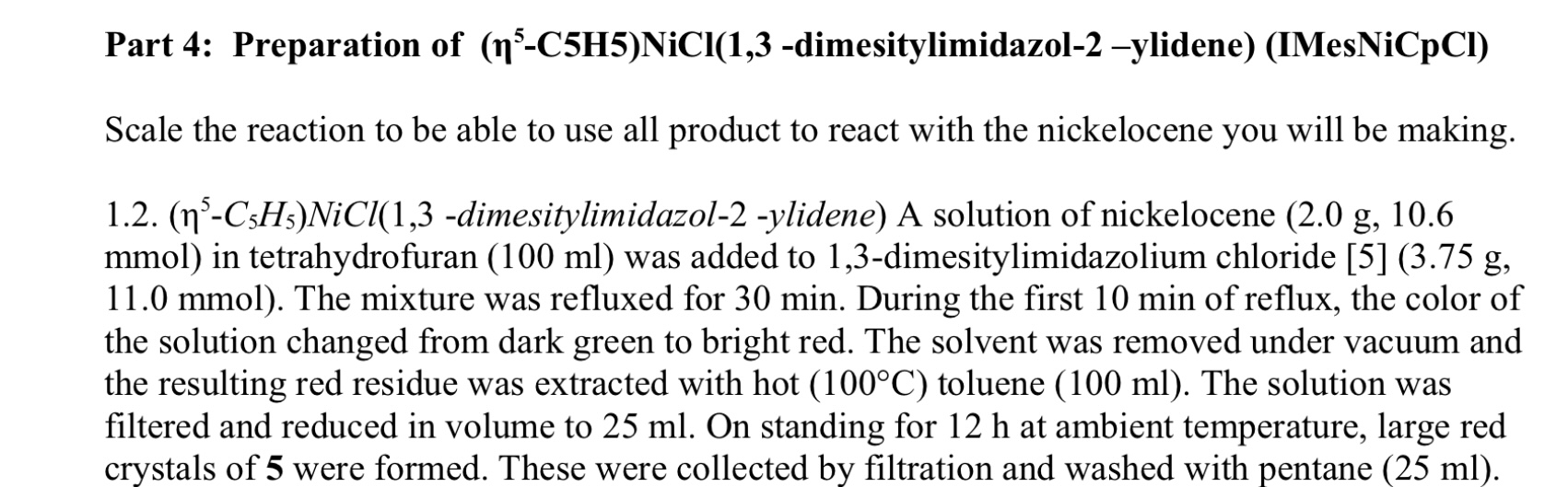 Solved Procedure The procedure is identical with that | Chegg.com