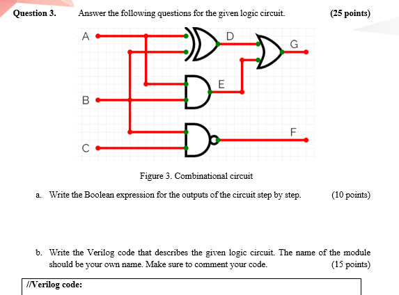Solved Question 3. Answer the following questions for the | Chegg.com