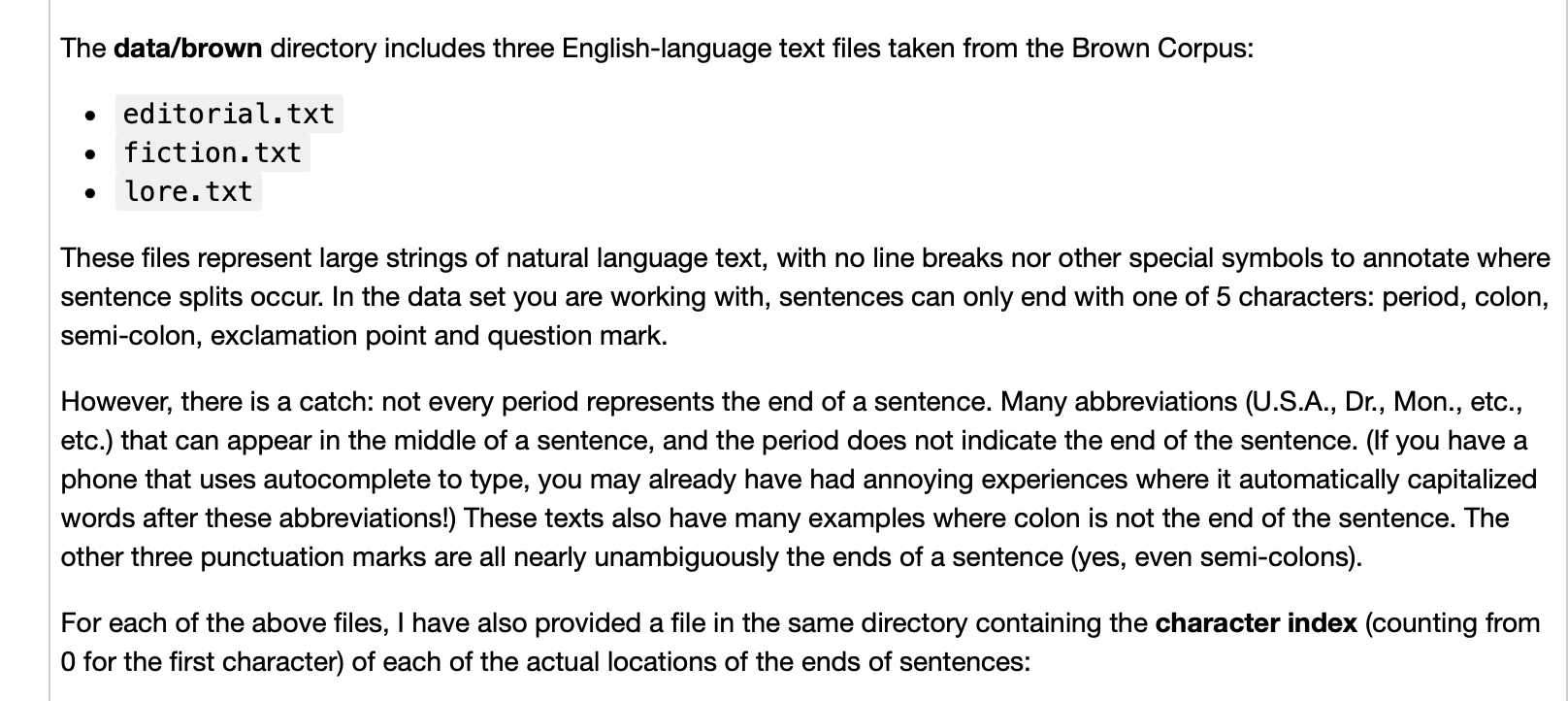 Solved Note: Do not filter out punctuation, since those | Chegg.com