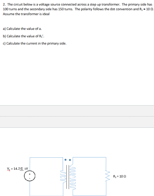 Solved The circuit below is a voltage source connected | Chegg.com