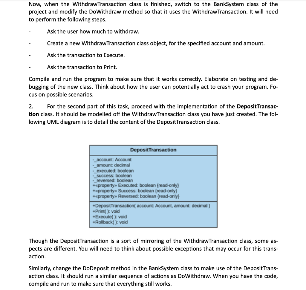 Solved Task Description This practical task requires you to | Chegg.com