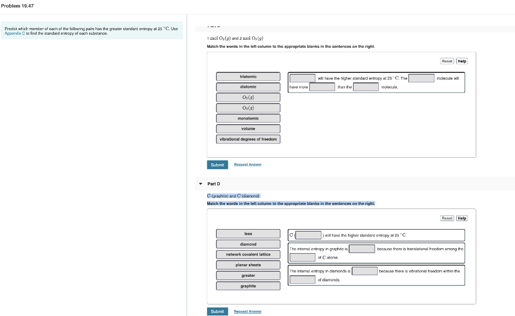 Solved Problem 19.47 Predict which member of each of the | Chegg.com