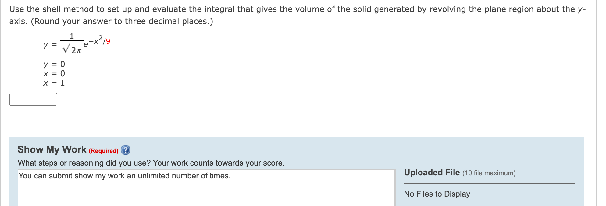 Solved Use the shell method to set up and evaluate the | Chegg.com