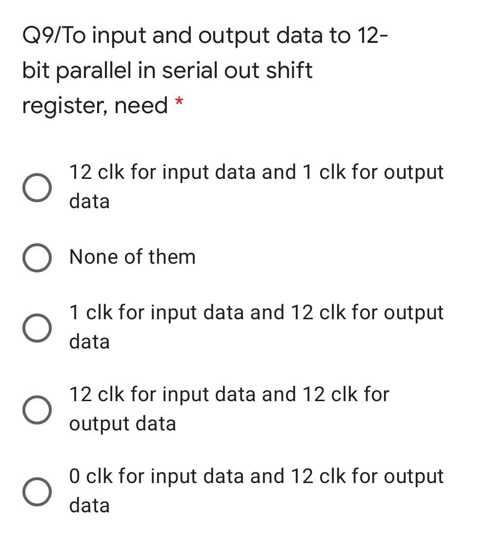 Solved Q9/To input and output data to 12- bit parallel in | Chegg.com