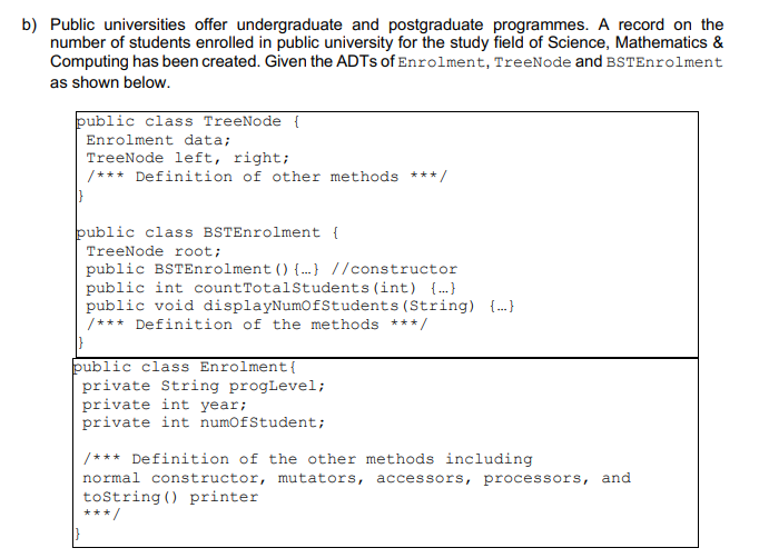 Solved b) Public universities offer undergraduate and | Chegg.com