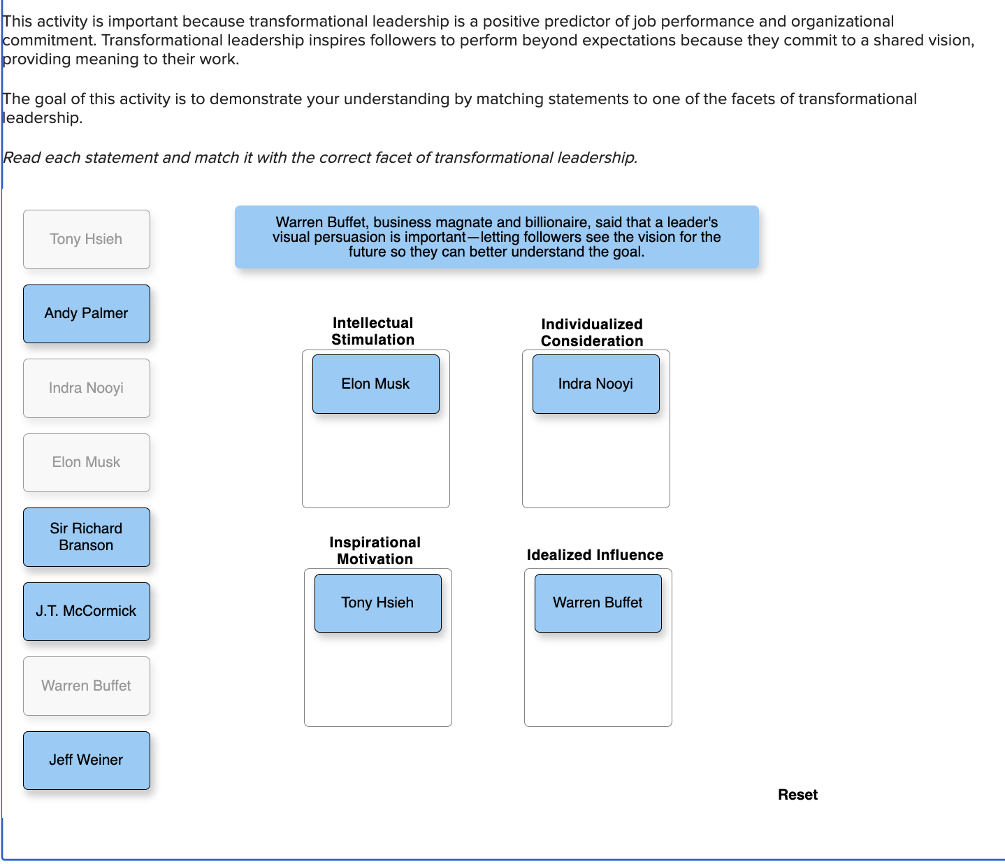 Solved his activity is important because transformational | Chegg.com