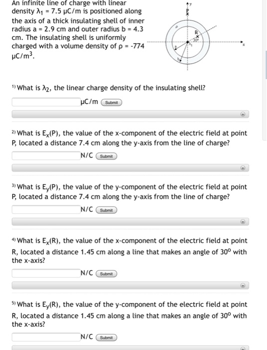 Solved An infinite line of charge with linear density lambda | Chegg.com