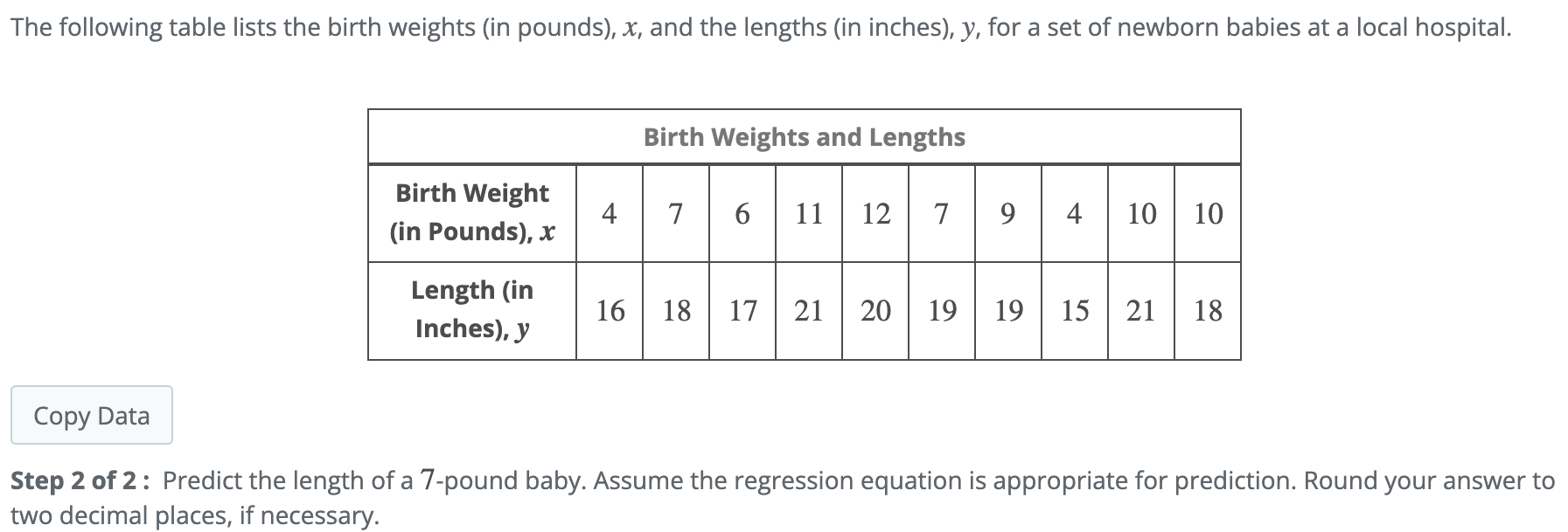 Solved The following table lists the birth weights (in | Chegg.com