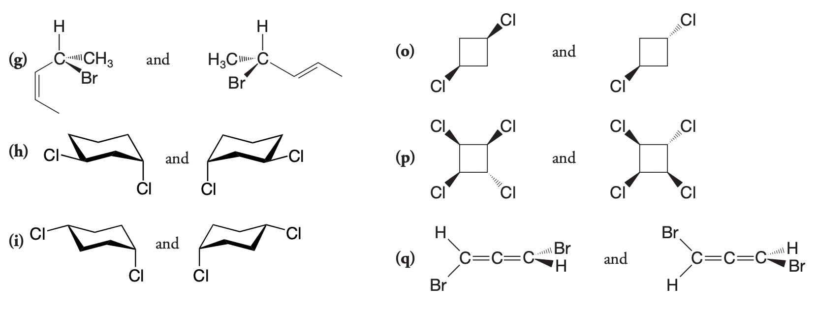 Solved 5.40 Consider the following pairs of structures. | Chegg.com
