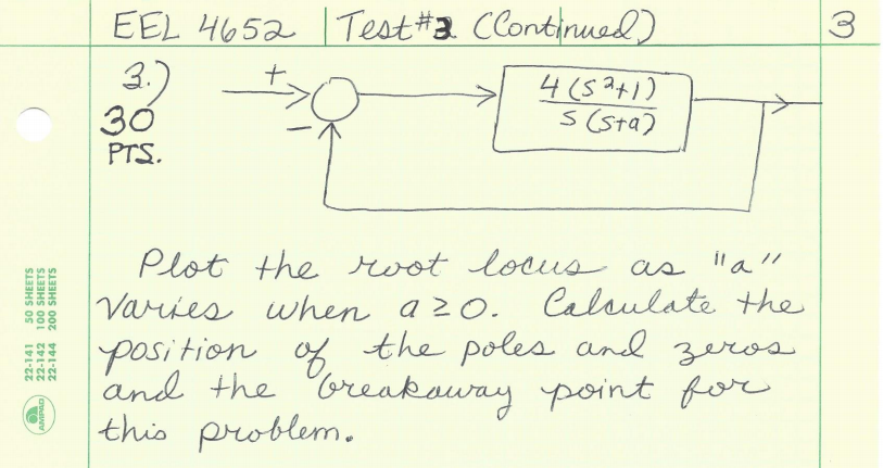 Solved EEL 4652 Testa. CContinued) 3.) t. 30 PTS. 4 (52+1) | Chegg.com