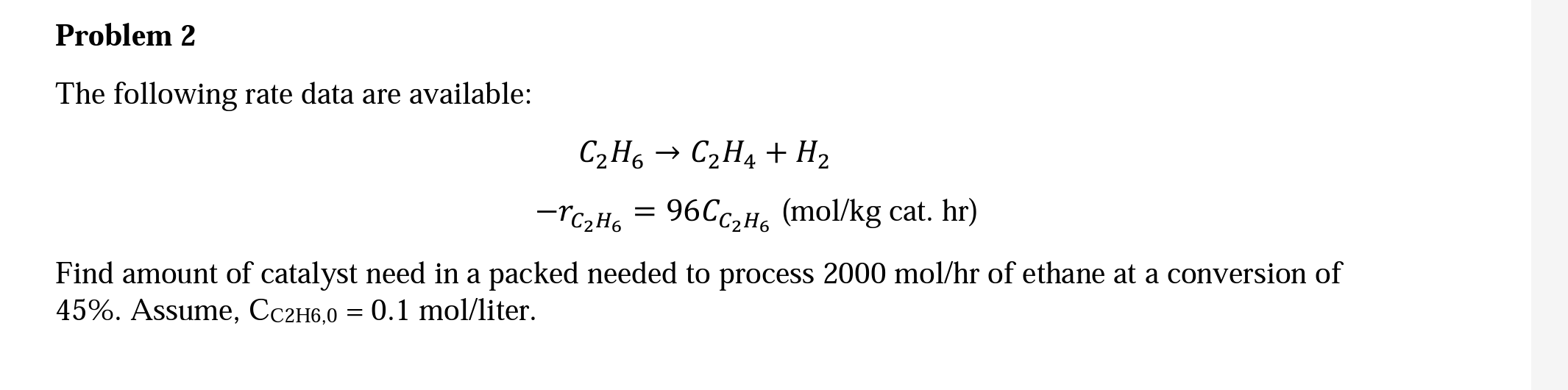 Solved The following rate data are available: | Chegg.com