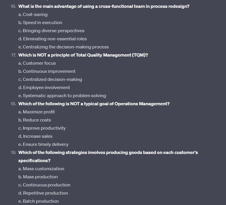 Solved 1. Which of the following strategies focuses on | Chegg.com