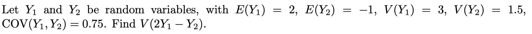 Solved Let Y1 and Y2 be random variables, with | Chegg.com