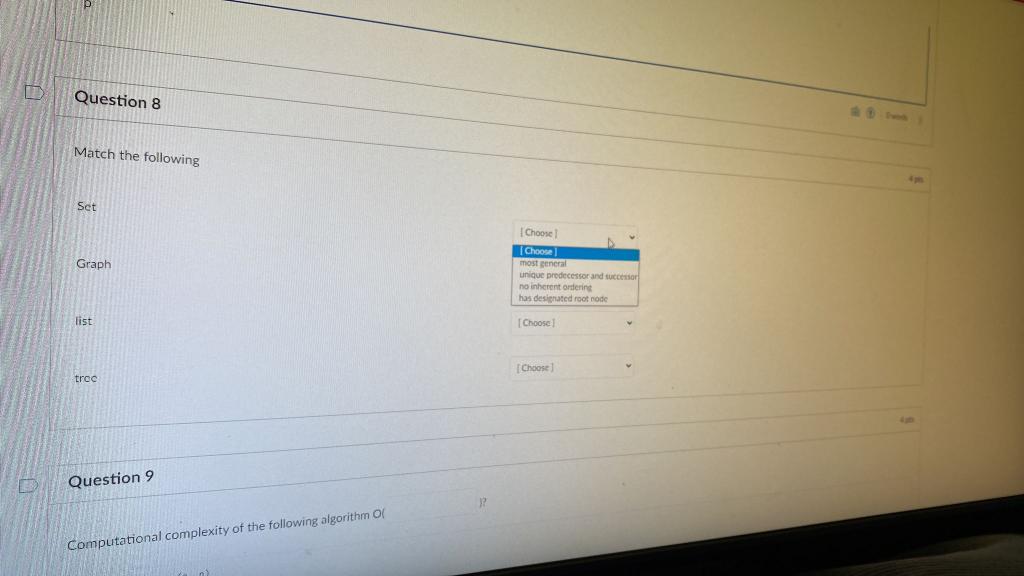 Solved Match the following Set Graph list. trec Question 9 | Chegg.com