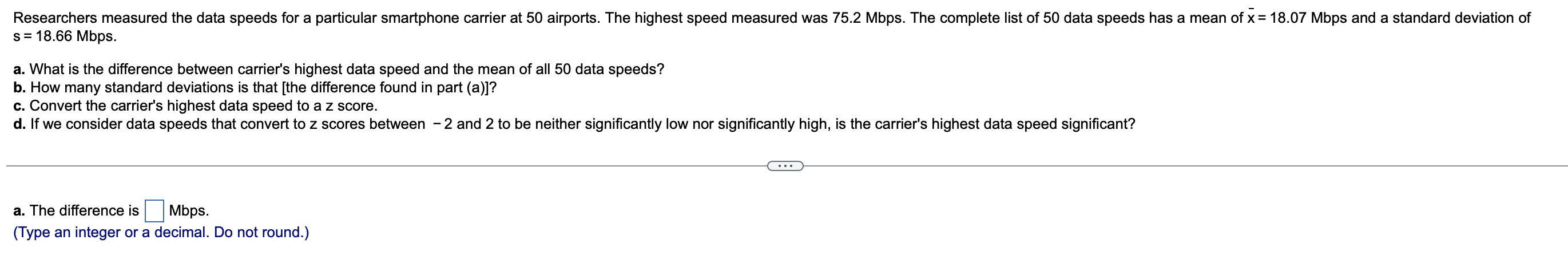 Solved s=18.66Mbps.a. ﻿What is the difference between | Chegg.com