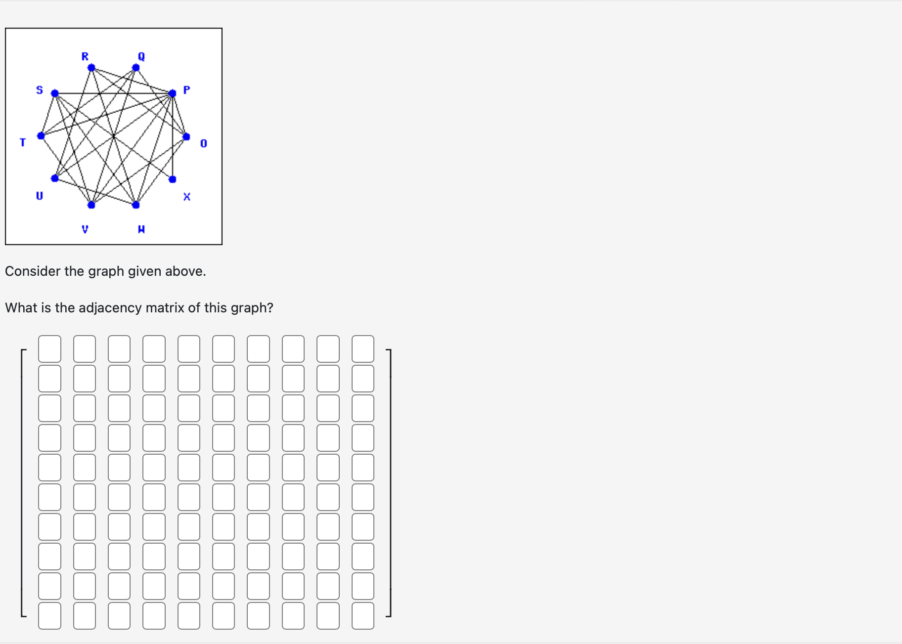Solved Consider the graph given above. What is the adjacency | Chegg.com